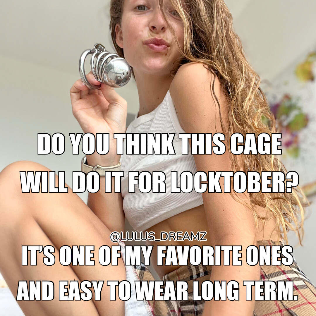 I think this cage is ideal for locktober. : r/keyholdercaptions